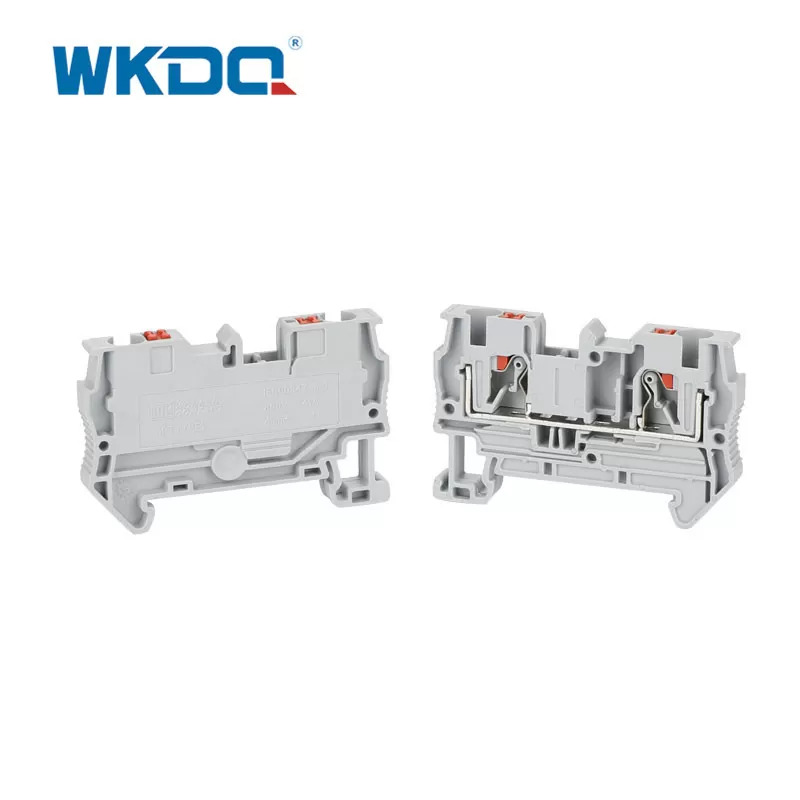 China DIN Rail 4sqmm Spring Push In Terminal Block Suppliers ...